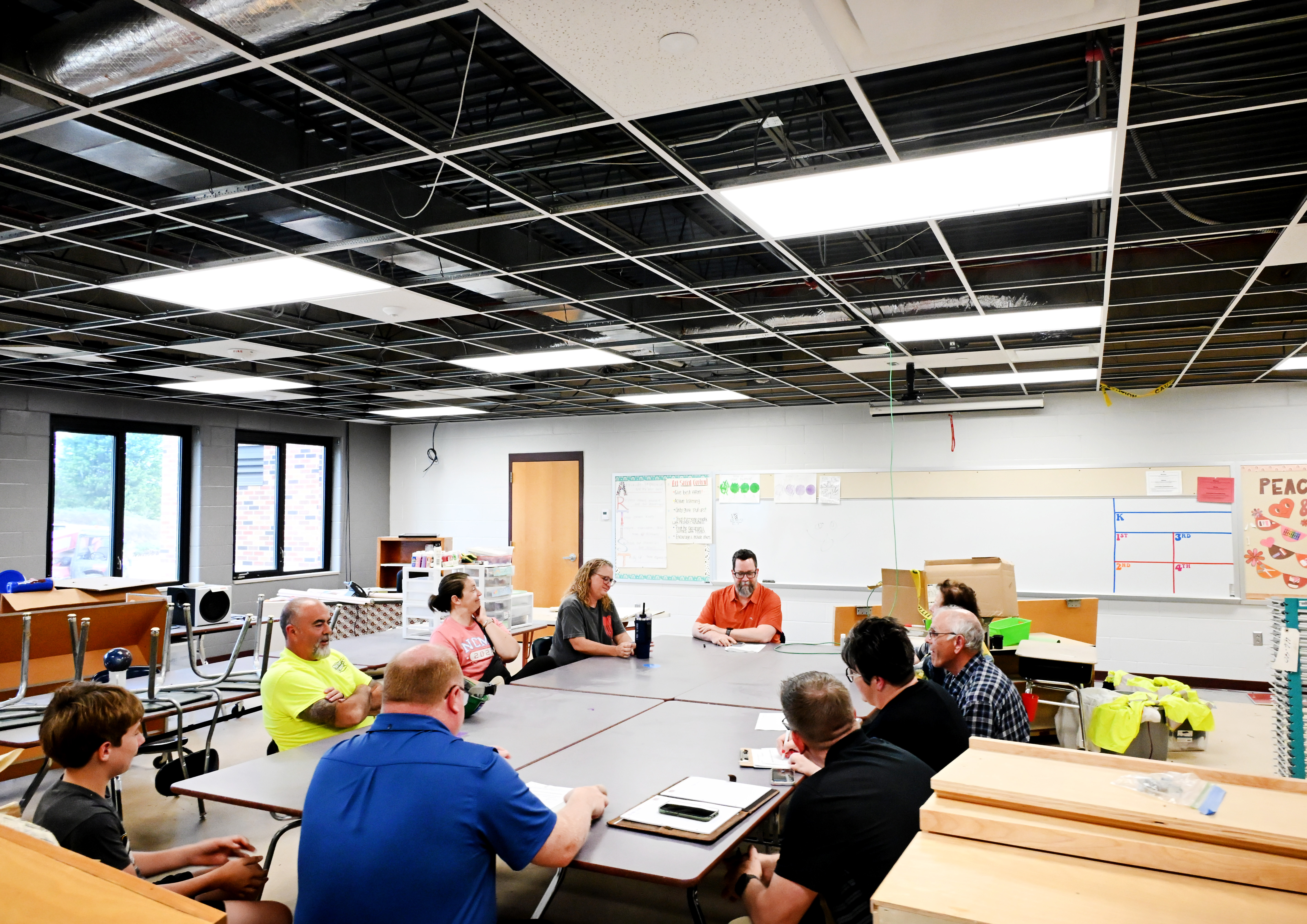 NCSD school board tours Aurora Heights progress